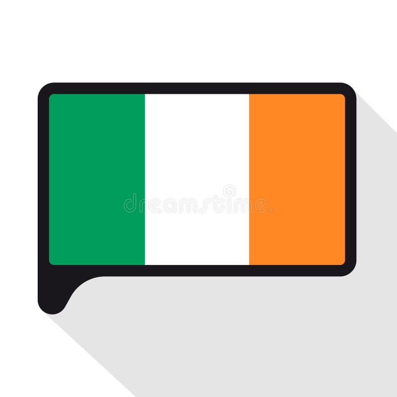 Speech Bubble Flag of Ireland. the Symbol of Independence Day, a ...