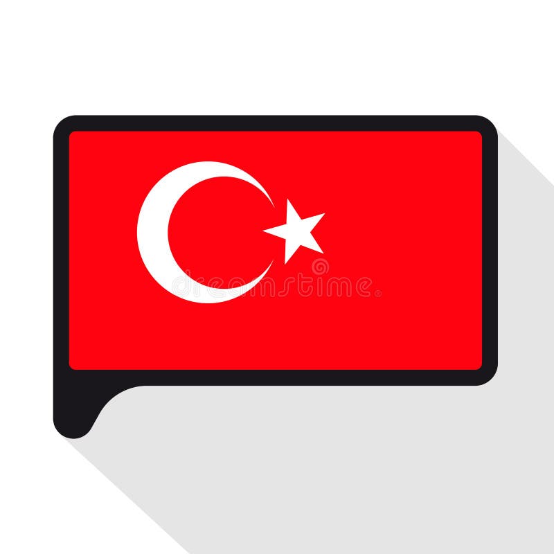 Speech Bubble Flag of Turkey. the Symbol of Independence Day, a ...