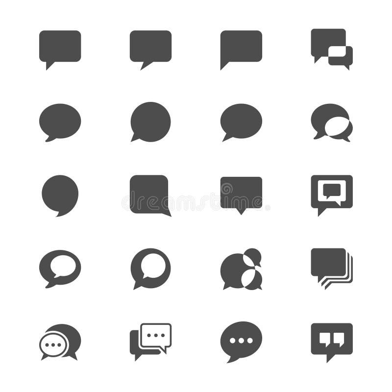 Speech bubble flat icons stock vector. Illustration of icons - 49209800
