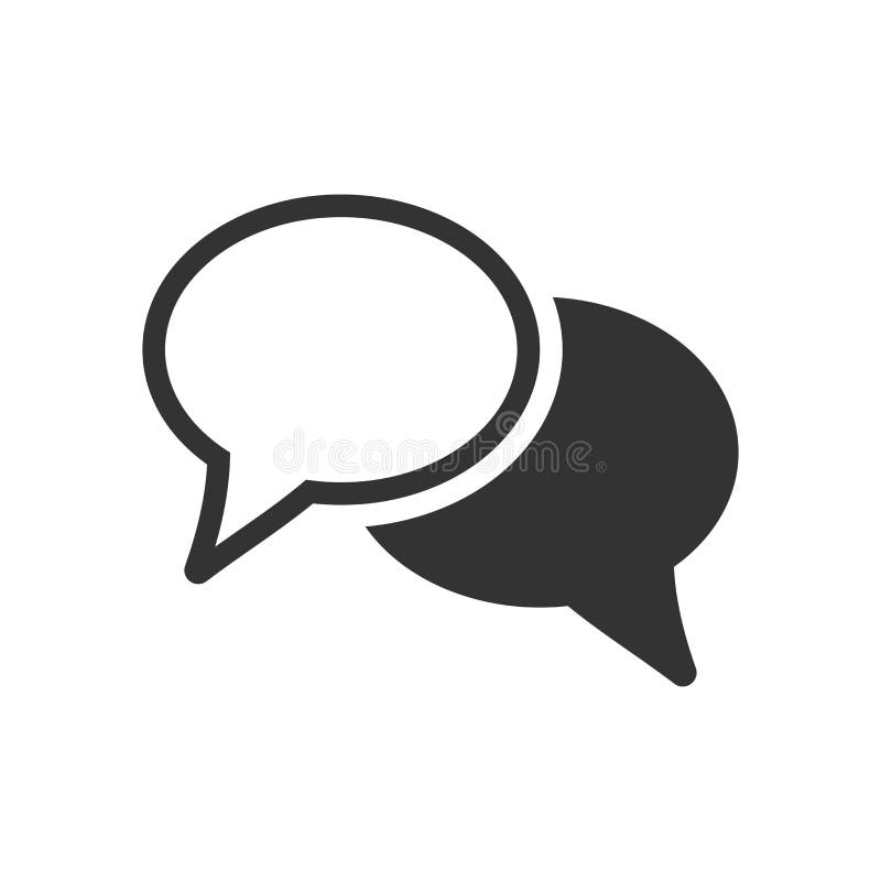 Speech Bubble Flat Vector Icon. Discussion Dialog Logo Illustration ... Speech Bubble Flat Vector Icon. Discussion Dialog Logo Illustration ...