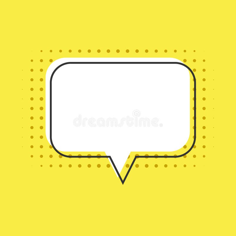 Speech Bubble in the Form of a Rectangle with Rounded Corners Isolated ...
