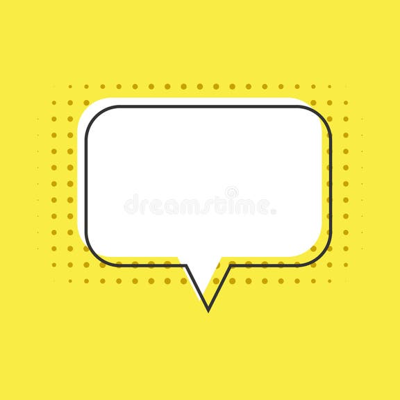 Speech Bubble in the Form of a Rectangle with Rounded Corners Isolated ...