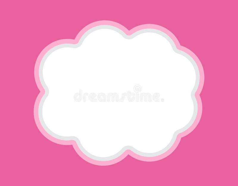 Cloud, Speech Bubble Frame Cloud Shape, Balloon Talk, Dialogue Chat ...