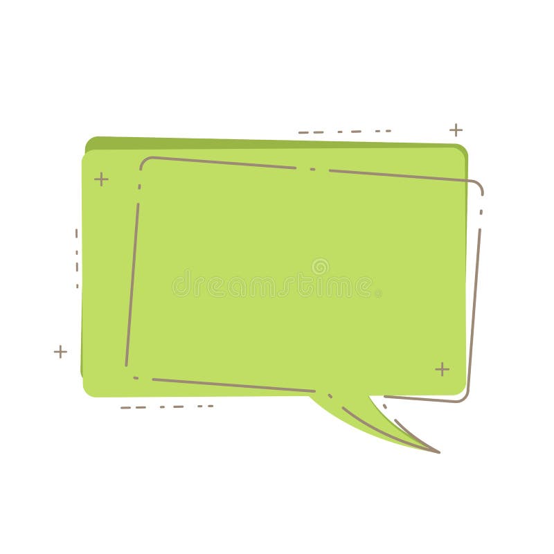 Speech Bubble Frame with Decor. Vector Illustration. Stock Vector ...