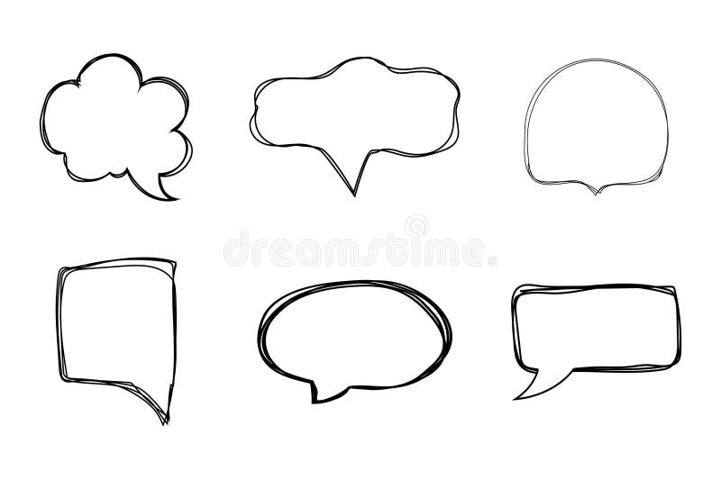 Speech Bubble Frame Scribble Fast Hand Drawing, Pent or Marker Drawing ...