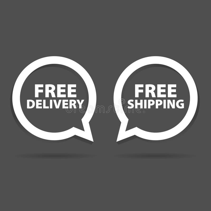 Speech Bubble of Free Delivery and Shipping Vector Stock Vector ...