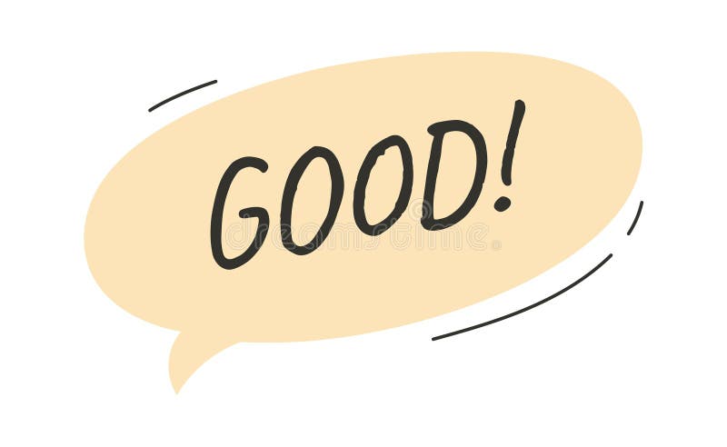 Speech Bubble Good Announcement Stock Vector - Illustration of shape ...