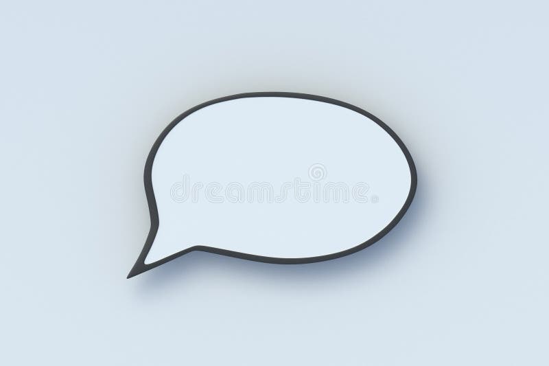 Speech Bubble on Gray Background. Empty Chat Icon. Conversation and ...