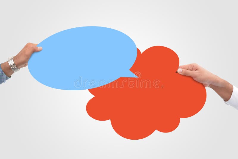 Speech bubble in hand stock photo. Image of framing, figure - 57494882