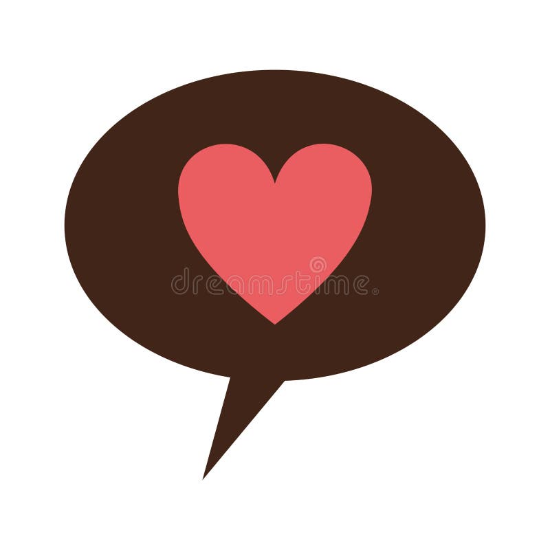 Speech Bubble with Heart Icon Stock Vector - Illustration of clipart ...