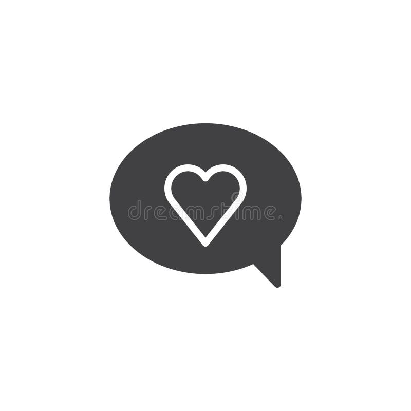 Speech Bubble with Heart Message Icon Vector Stock Vector ...