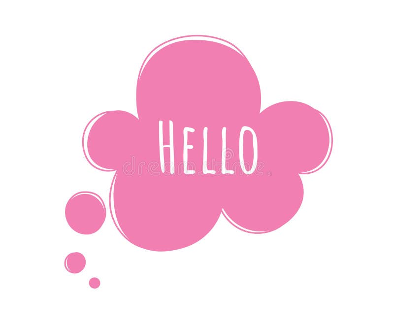 Speech bubble Hello stock vector. Illustration of text - 274648443