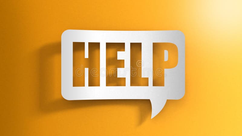 Speech bubble with Help stock illustration. Illustration of consultant ...