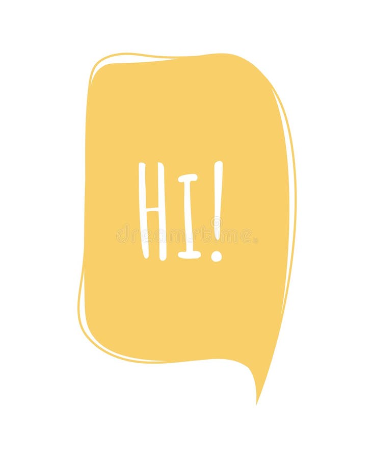 Speech bubble Hi stock vector. Illustration of cartoon - 274648473