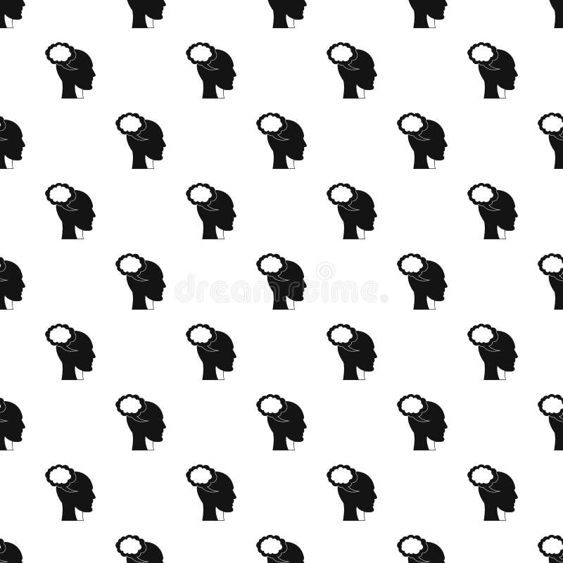 Speech Bubble with Human Head Pattern Vector Stock Vector ...