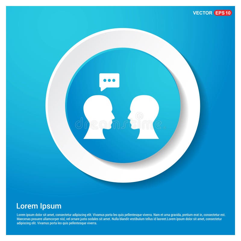 Speech Bubble Icon Abstract Blue Web Sticker Button Stock Vector ...