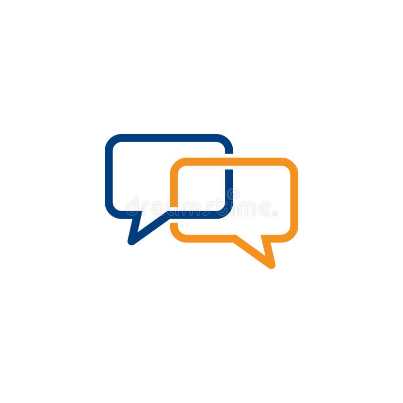 Speech Bubble Icon, Chat Logo, Communication Logo Stock Vector ...