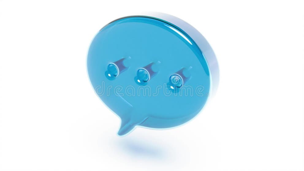 Speech Bubble Icon in 3d Style Dialog Box Social Media Speech 3d Stock ...