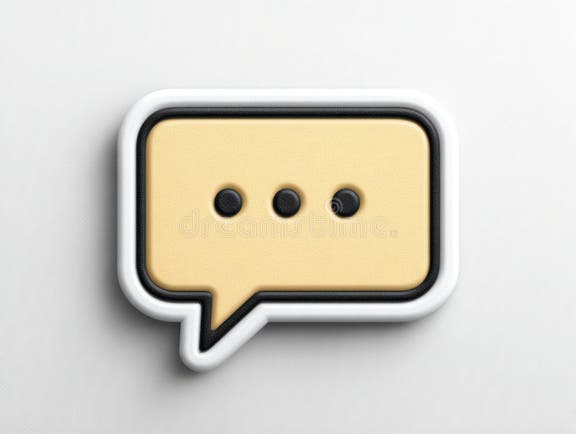 A Speech Bubble Icon with Ellipses Indicating a Message. Stock ...