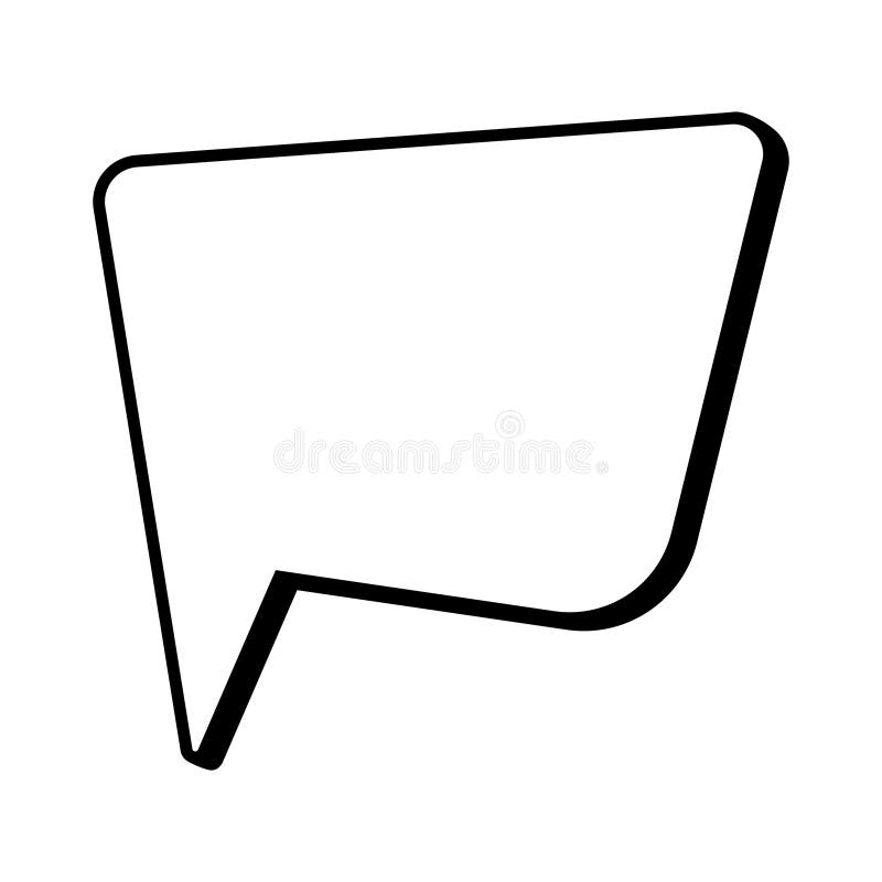 Speech Bubble Icon. Flat Design. Isolated White Background Stock Vector ...