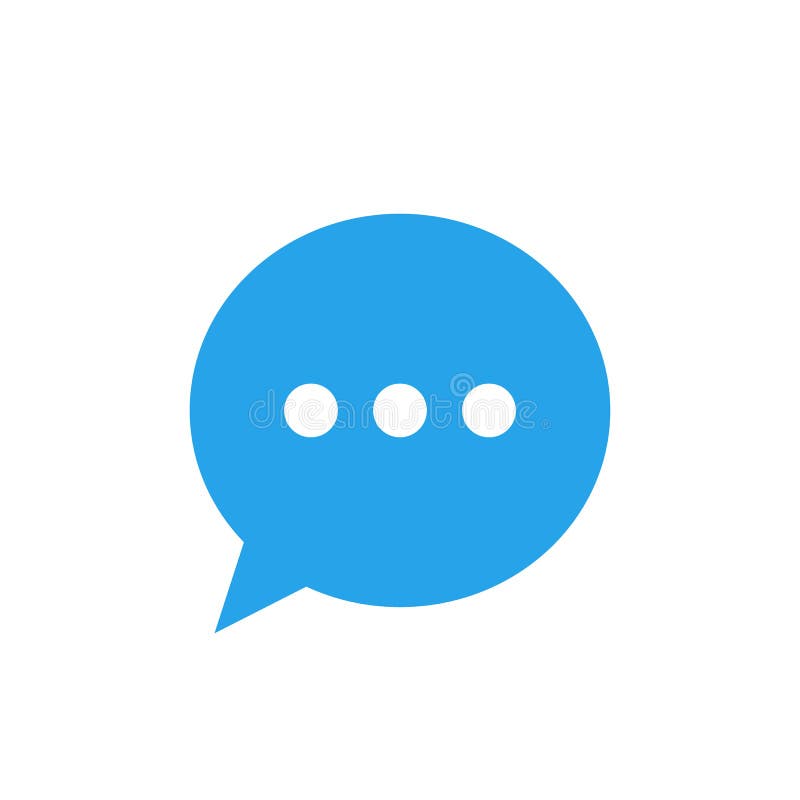 Speech Bubble Icon, Modern Minimal Flat Design Style, Vector ...