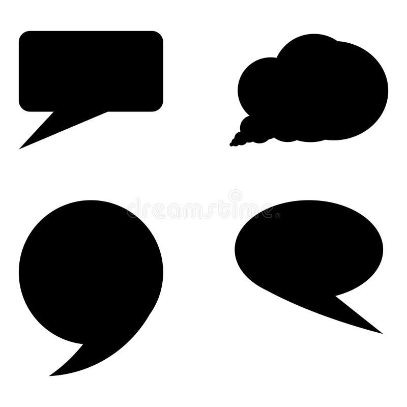 Speech bubble icon vector stock illustration. Illustration of ...