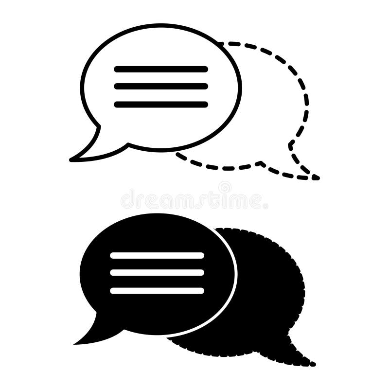 Speech Bubble Icons. stock illustration. Illustration of message ...