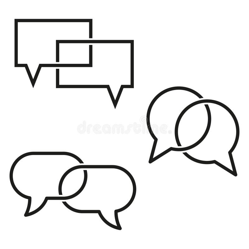 Speech Bubble Icons. Communication Vector Symbols. Dialogue Graphic ...