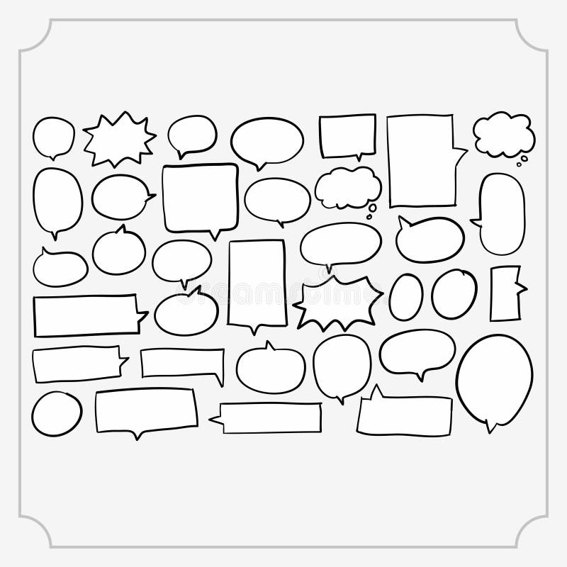 Speech Bubble Icons on White Background. Vector Illustration Stock ...