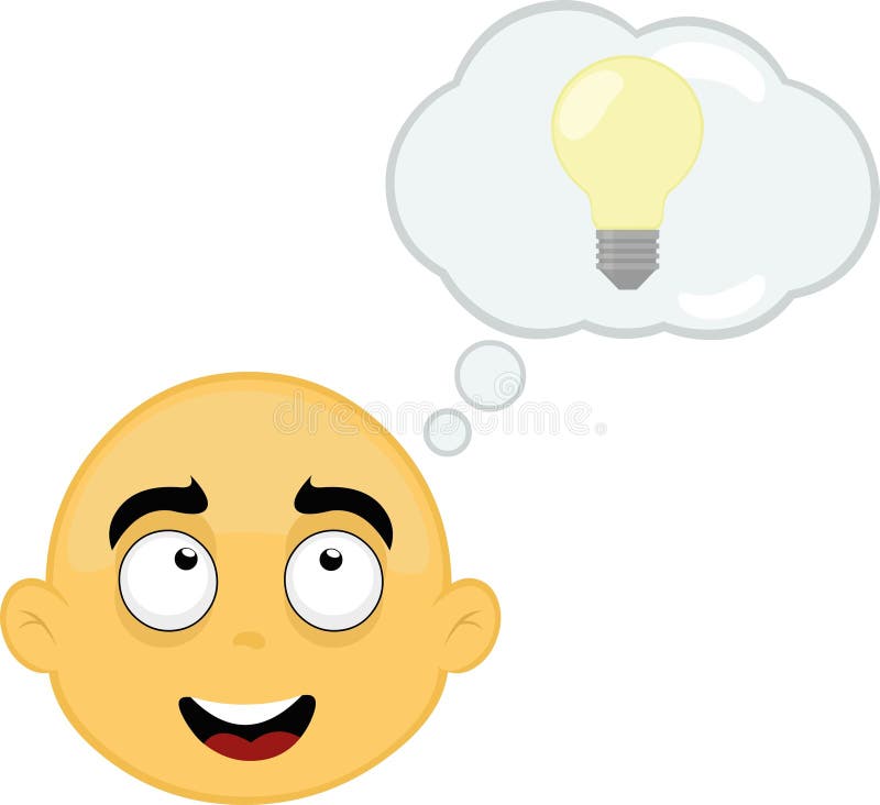 Speech Bubble Idea Face Character Stock Vector - Illustration of ...