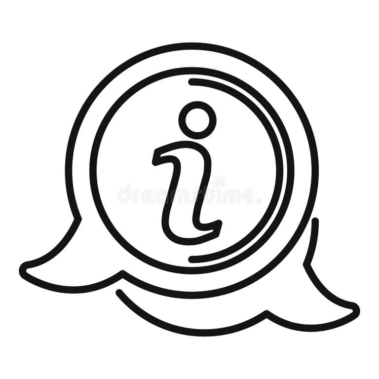 Speech Bubble with Information Icon Showing Customer Support Stock ...