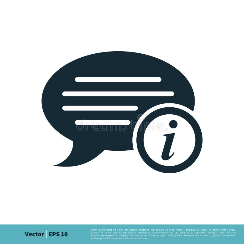 Speech Bubble Information Icon Vector Logo Template Illustration Design ...