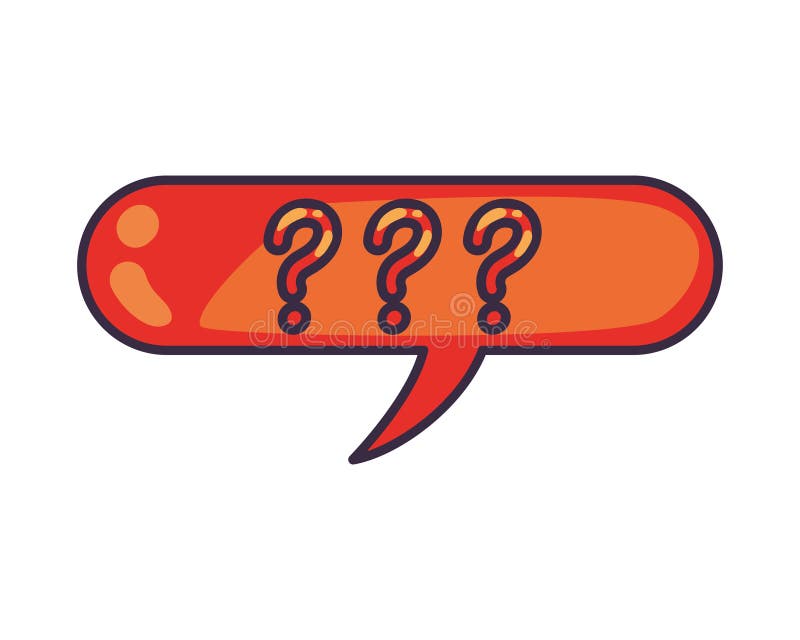 Speech Bubble with Interrogation Sign Answer Stock Vector ...
