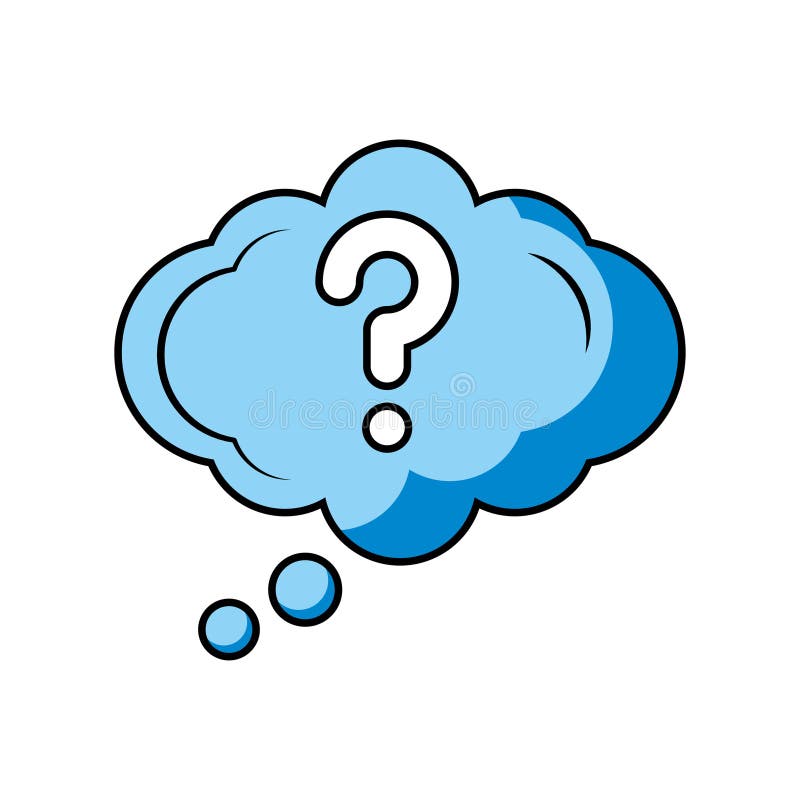 Bubble with Interrogation Sign Help Stock Illustration - Illustration ...