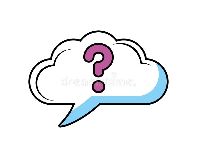 Bubble with Interrogation Cartoon Stock Illustration - Illustration of ...