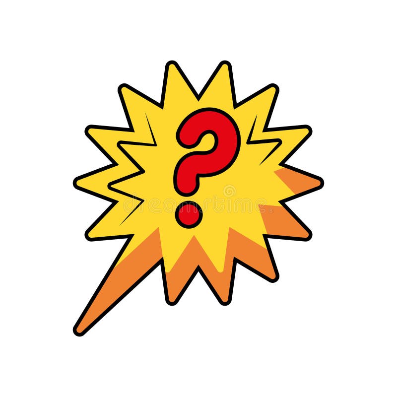 Speech Bubble with Interrogation Sign Comic Stock Vector - Illustration ...