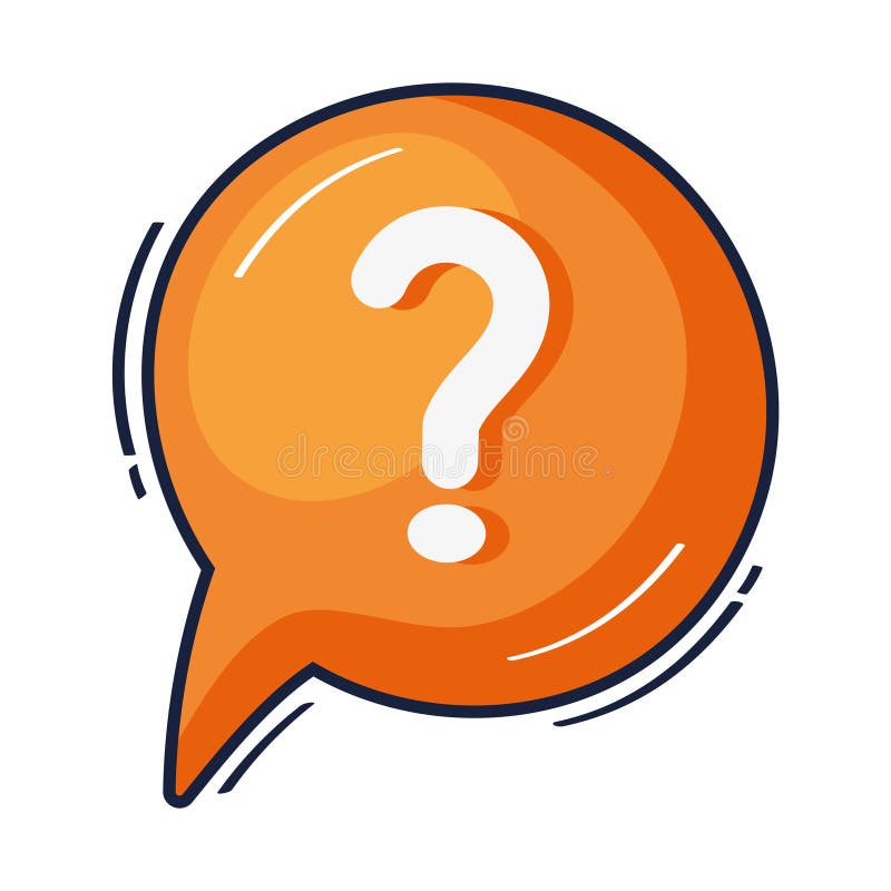 Speech Bubble with Interrogation Sign Design Stock Vector ...
