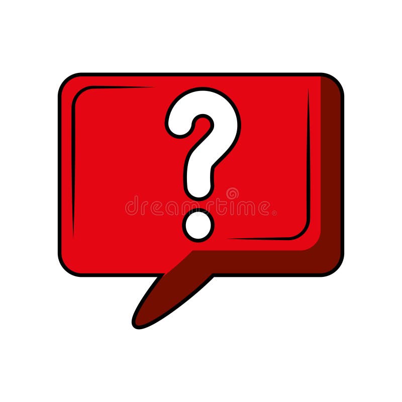 Bubble with Interrogation Sign Template Stock Illustration ...
