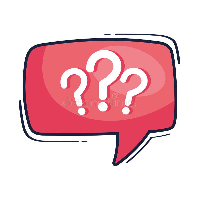 Speech Bubble with Interrogation Sign Illustration Stock Vector ...
