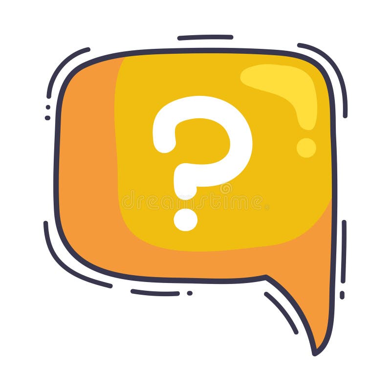 Speech Bubble with Interrogation Sign Isolated Icon Stock Vector ...