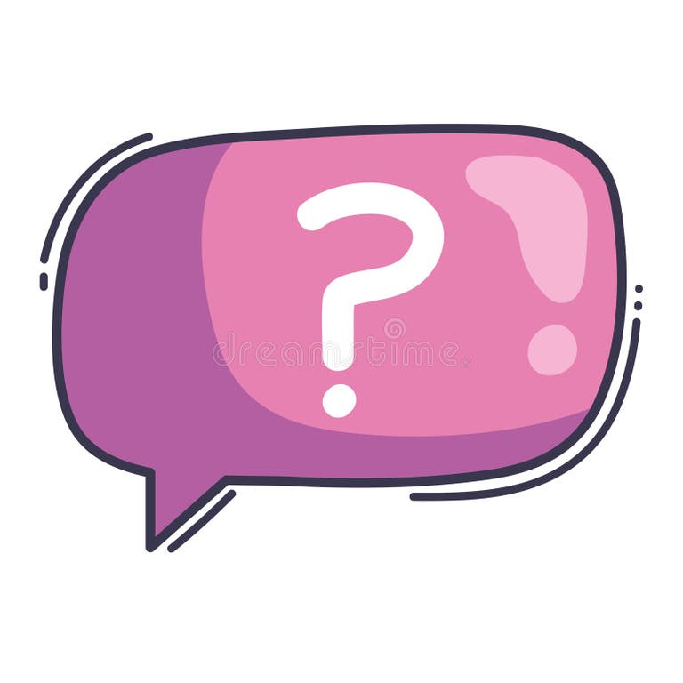 Speech Bubble with Interrogation Sign Message Stock Vector ...