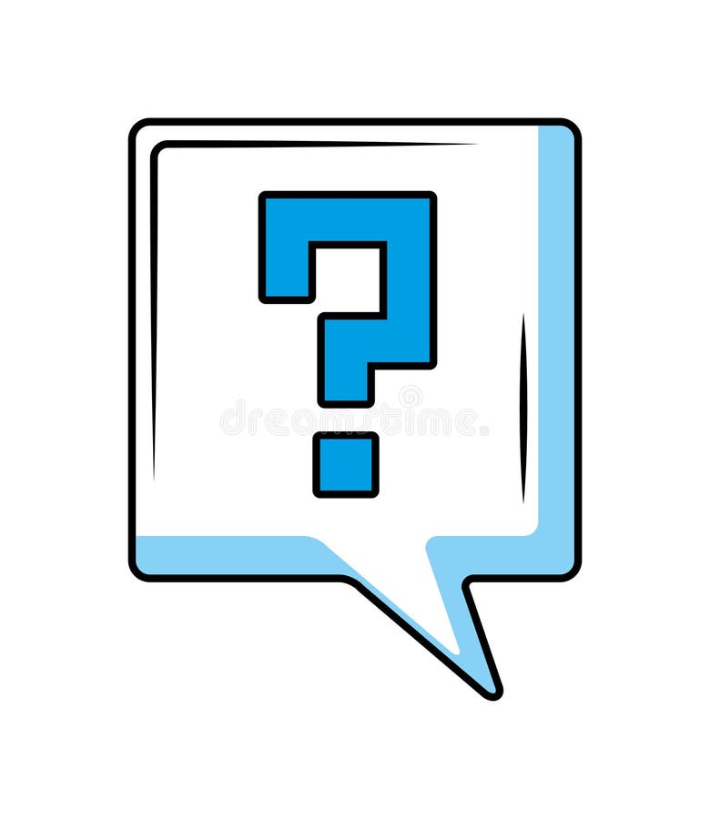 Speech Bubble with Interrogation Sign Message Stock Vector ...