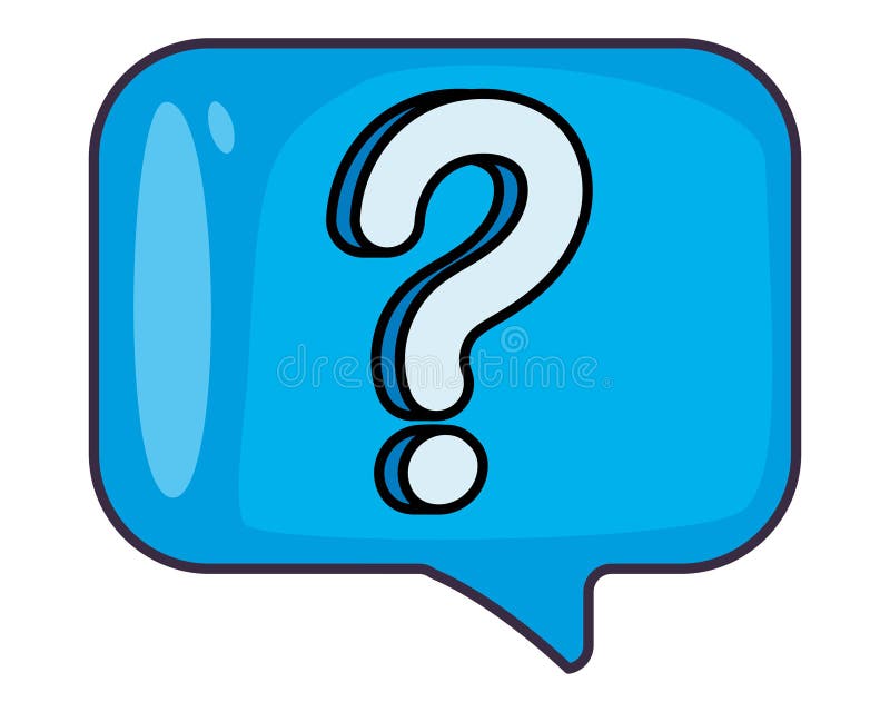 Speech Bubble with Interrogation Sign Template Stock Vector ...