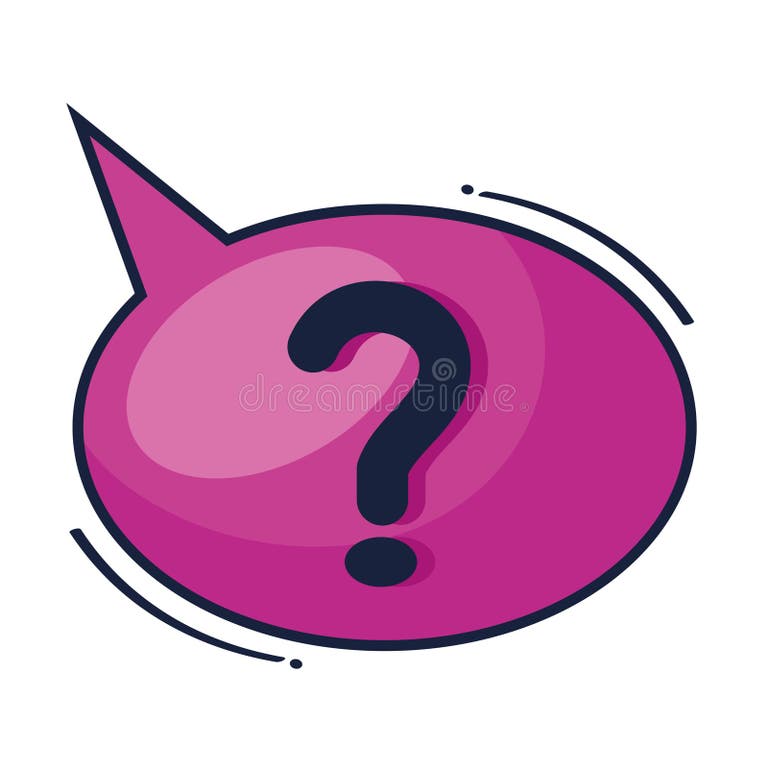 Speech Bubble with Interrogation Sign Vector Icon Stock Vector ...