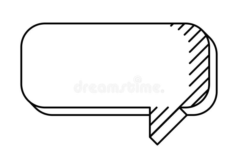 Speech Bubble in Line Art Style. Decorative Abstract Background Stock ...