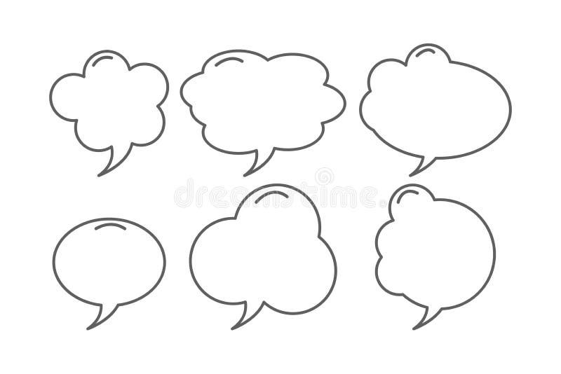 Speech bubble line design stock vector. Illustration of bubble - 255614970