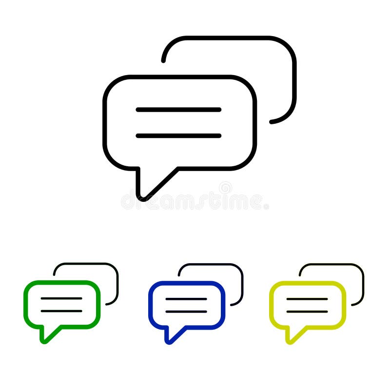 Two Round Chat Bubbles Vector Stock Illustrations – 203 Two Round Chat ...