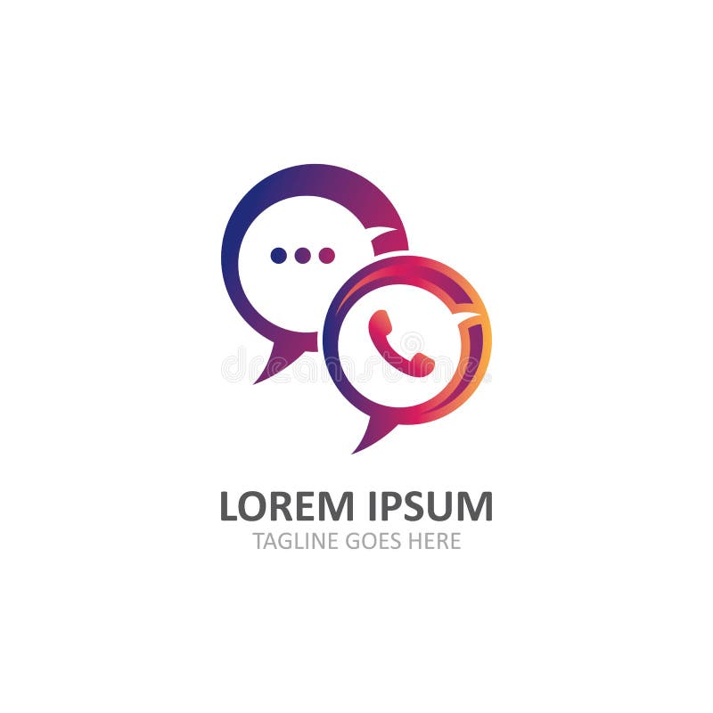Speech Bubble Logo Symbol Communication Creative Template Design Stock ...