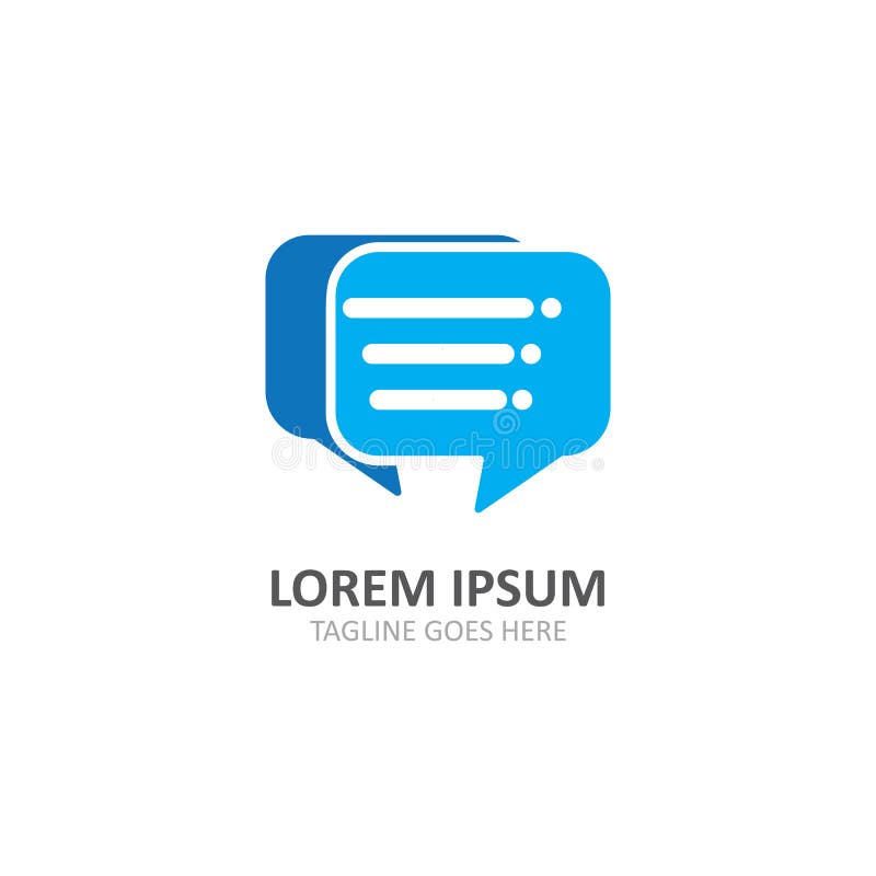 Speech Bubble Logo Symbol Communication Creative Template Design Stock ...