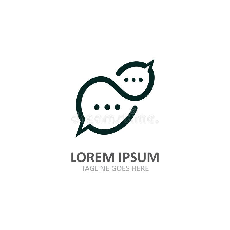 Speech Bubble Logo Symbol Communication Creative Template Design Stock ...